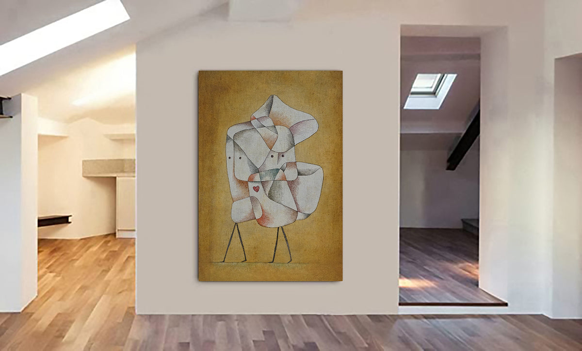 Siblings - Abstract Art by Paul Klee - Canvas Wall Art Framed Print ...