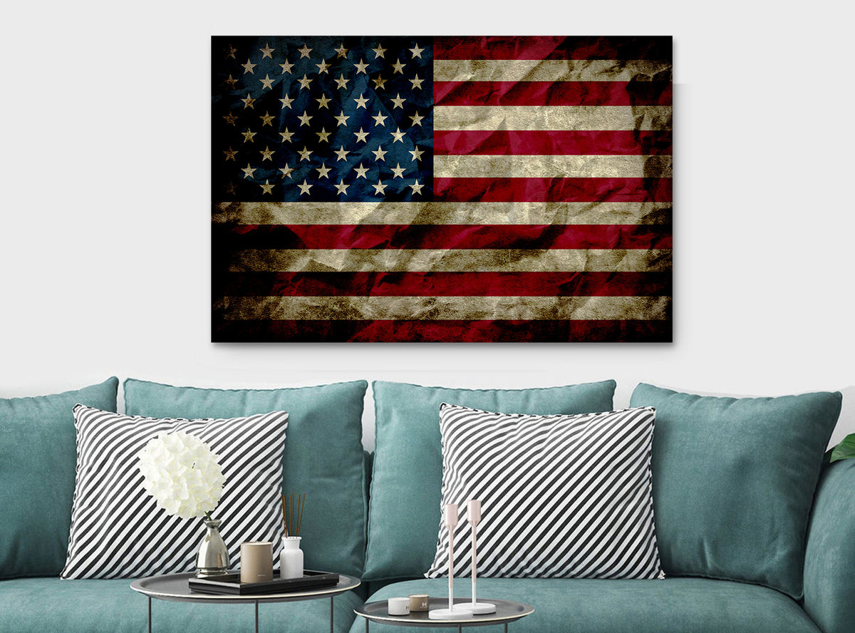 American Flag - Canvas Wall Art Framed Print - Various Sizes – FAB ...